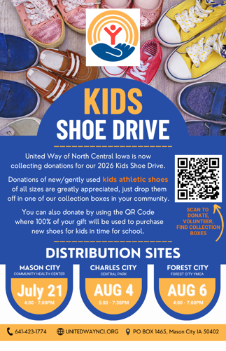 United Way drive puts new shoes on North Iowa kids | News | kimt.com