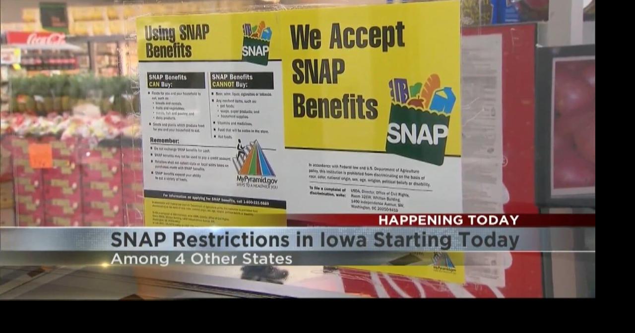 SNAP restrictions in Iowa take effect | Video | kimt.com