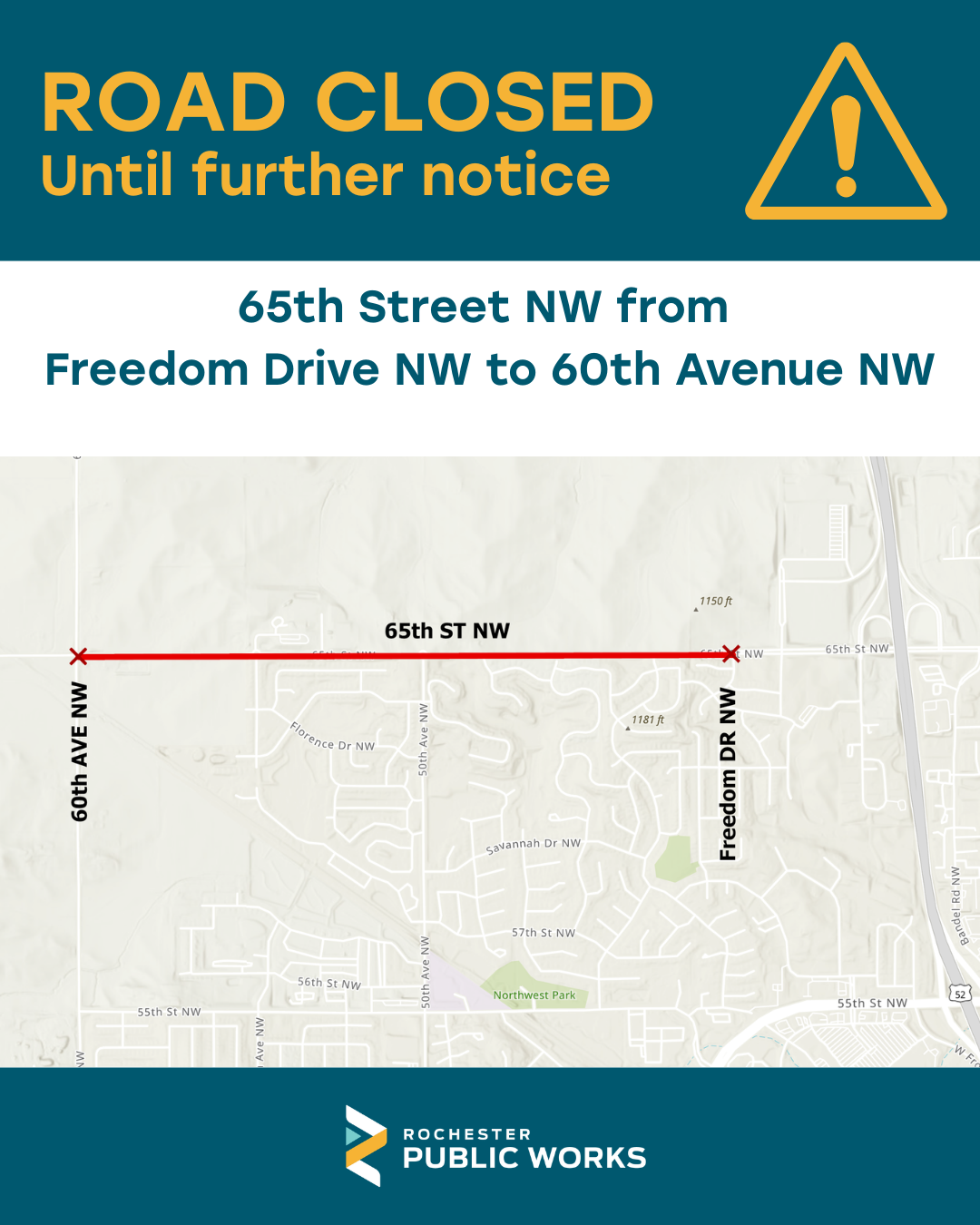 City of Rochester reopens 65th St. NW to traffic | News | kimt.com