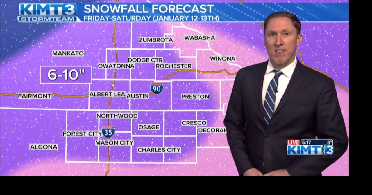 Tracking the latest on Friday's winter storm | Video | kimt.com