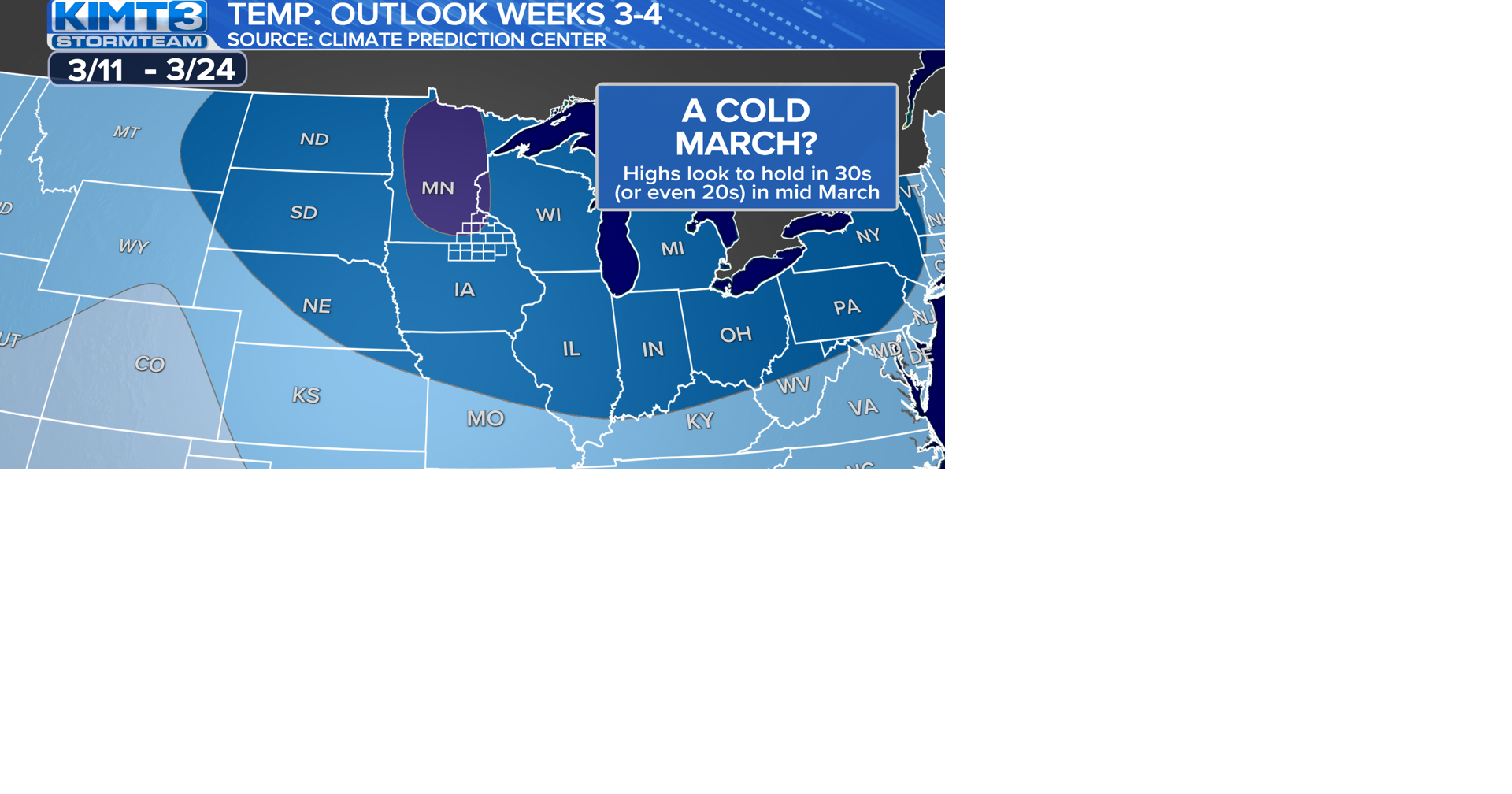StormTeam 3: Winter weather continues into March | News | kimt.com