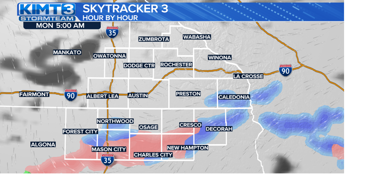 Light wintry mix possible Monday morning | News | kimt.com