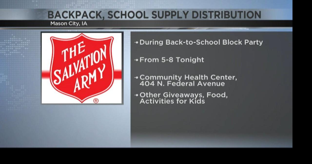 Mason City Salvation Army holding backpack, school supply distribution ...