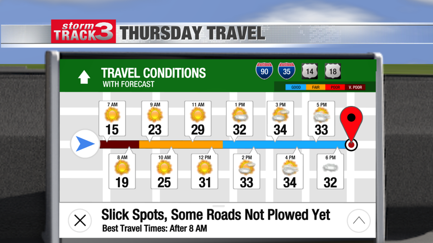StormTrack 3: Calmer Thursday, light snow tonight/Friday | News | kimt.com