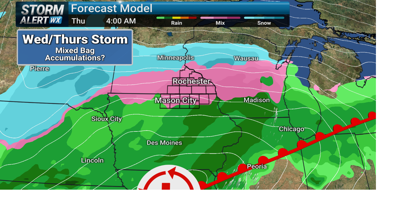 Tracking potential winter storm Wednesday night | News | kimt.com