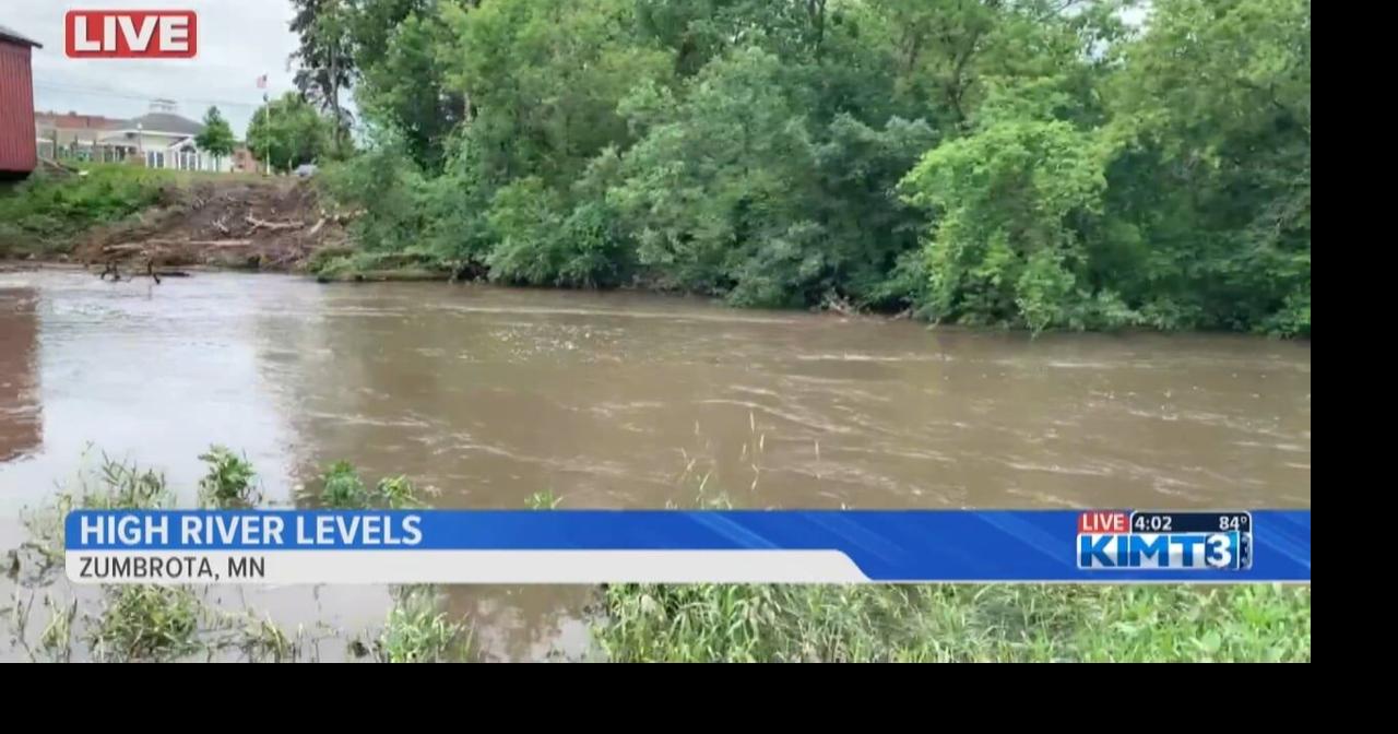 KIMT StormTeam 3 monitors high water levels in Zumbrota | Video | kimt.com