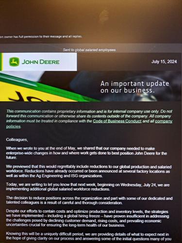 John Deere announces workforce reduction impacting salaried workers ...