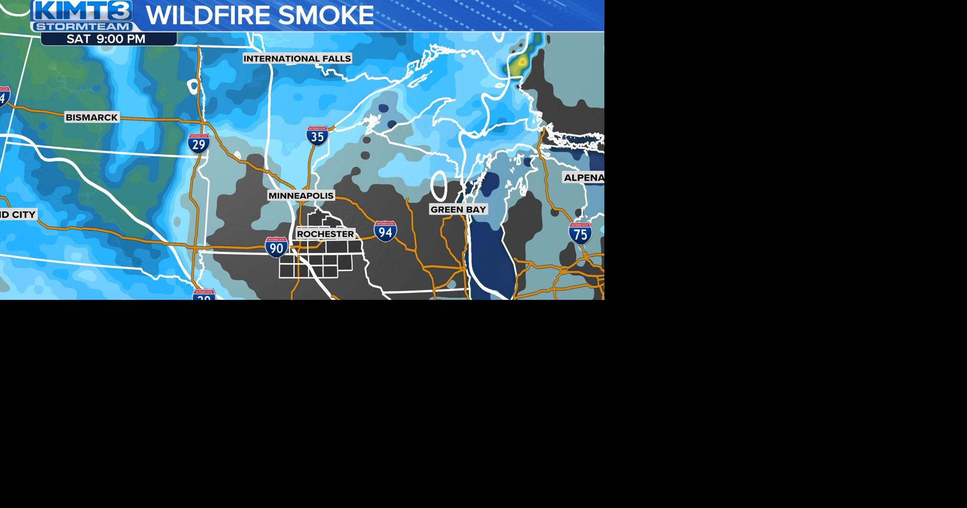 Wildfire smoke will affect parts of the Upper Midwest this weekend ...