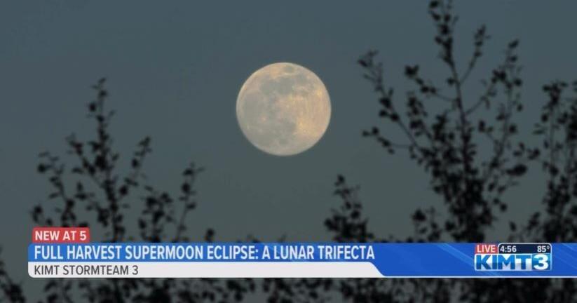 Lunar trifecta: full harvest supermoon with bonus eclipse | News | kimt.com