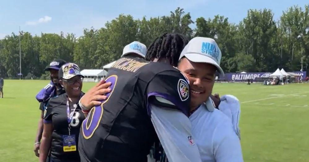 Nijah Howard, battling brain tumor, meets his heroes at Baltimore ...
