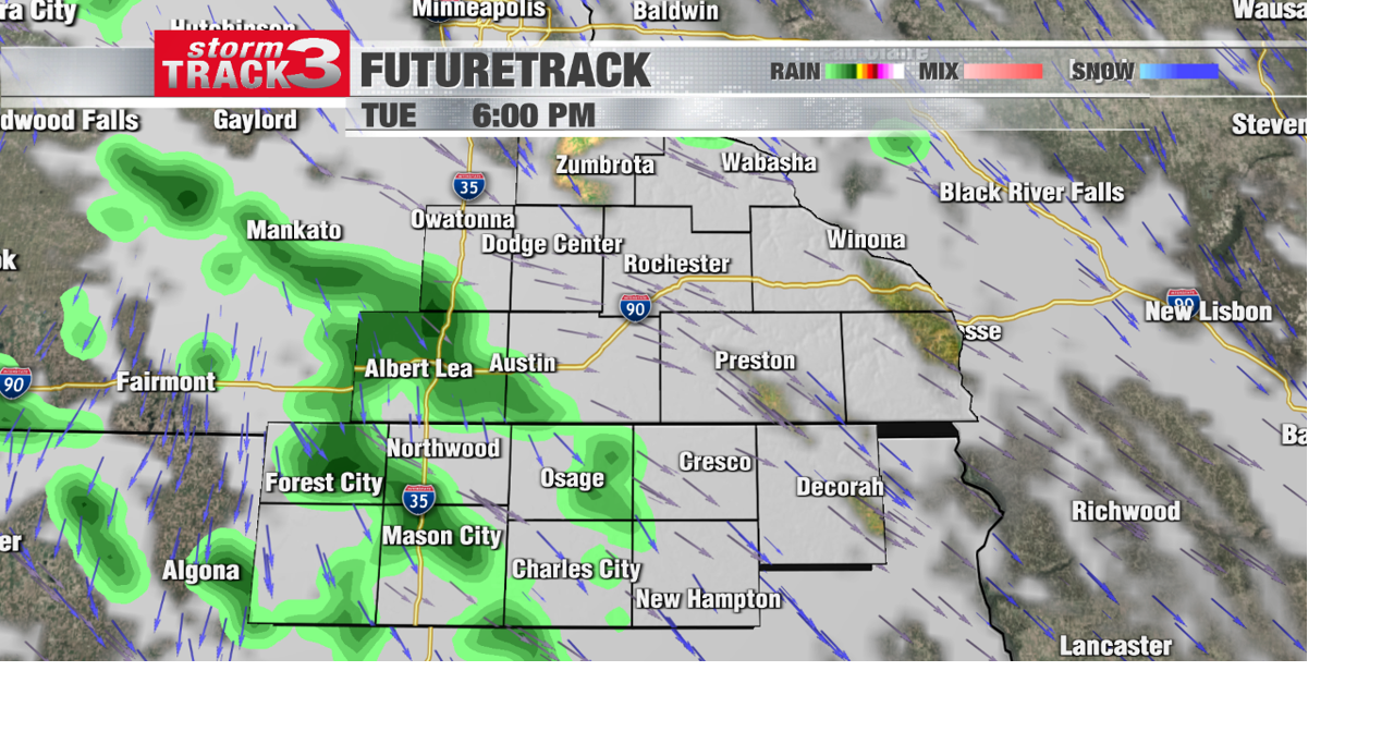 StormTrack 3: Spotty showers Tuesday, storms to end week? | News | kimt.com