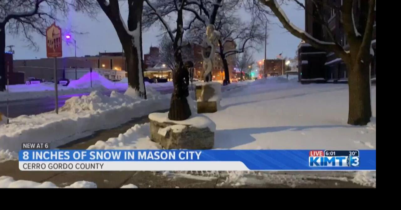 Large snowfall recorded in Mason City | Video | kimt.com