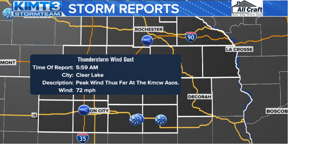 Severe wind gusts hit North Iowa early Friday morning | News | kimt.com