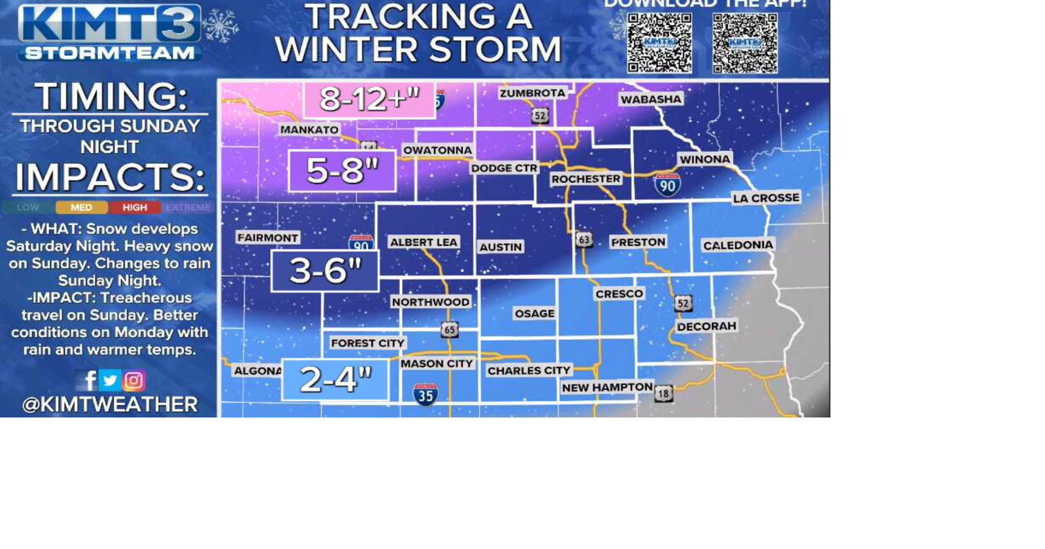 STORM UPDATE: Snow changing to rain this evening | News | kimt.com