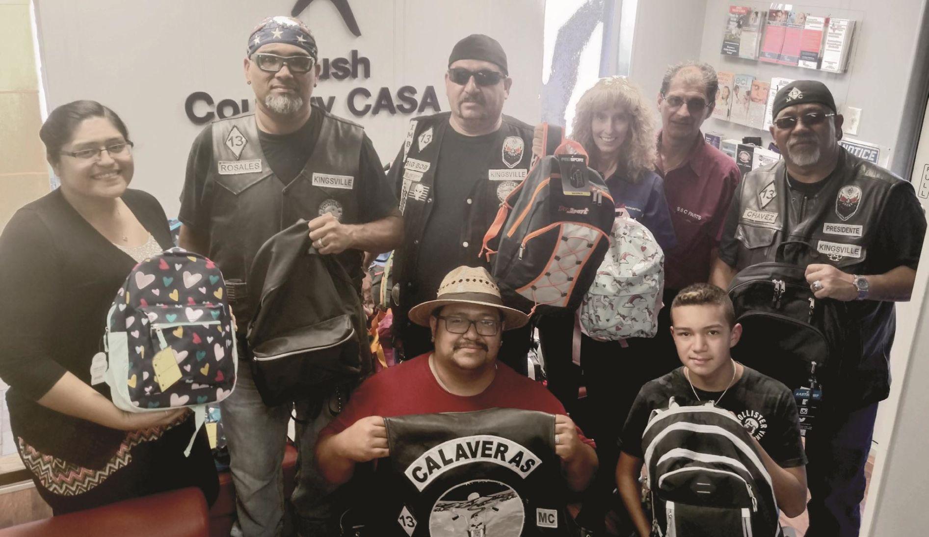 Calaveras MC donates 63 backpacks | | kingsvillerecord.com
