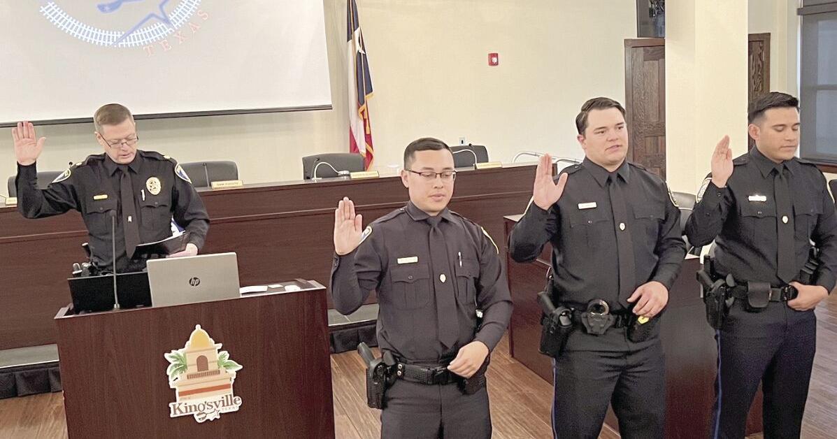KPD swears in three new officers | News | kingsvillerecord.com