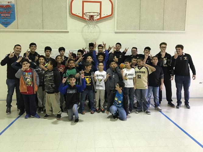 Brahma basketball team visits Harvey, Kleberg elementary schools | News ...