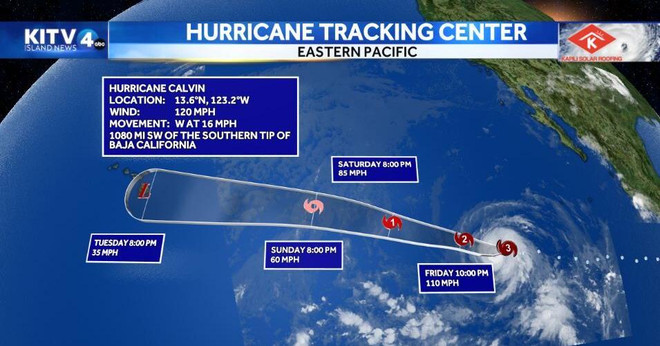 TRACKING HURRICANE CALVIN: Calvin intensifies into a Category 3 storm ...