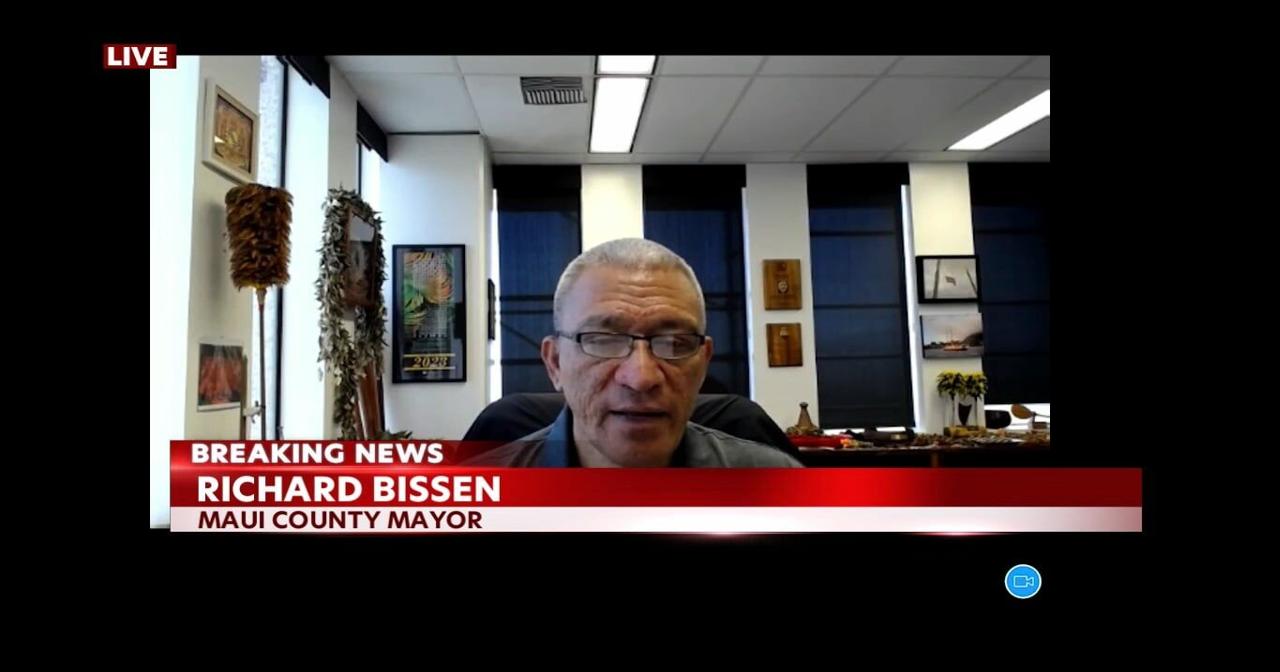 Maui Mayor Richard Bissen provides an update on response to major brush ...