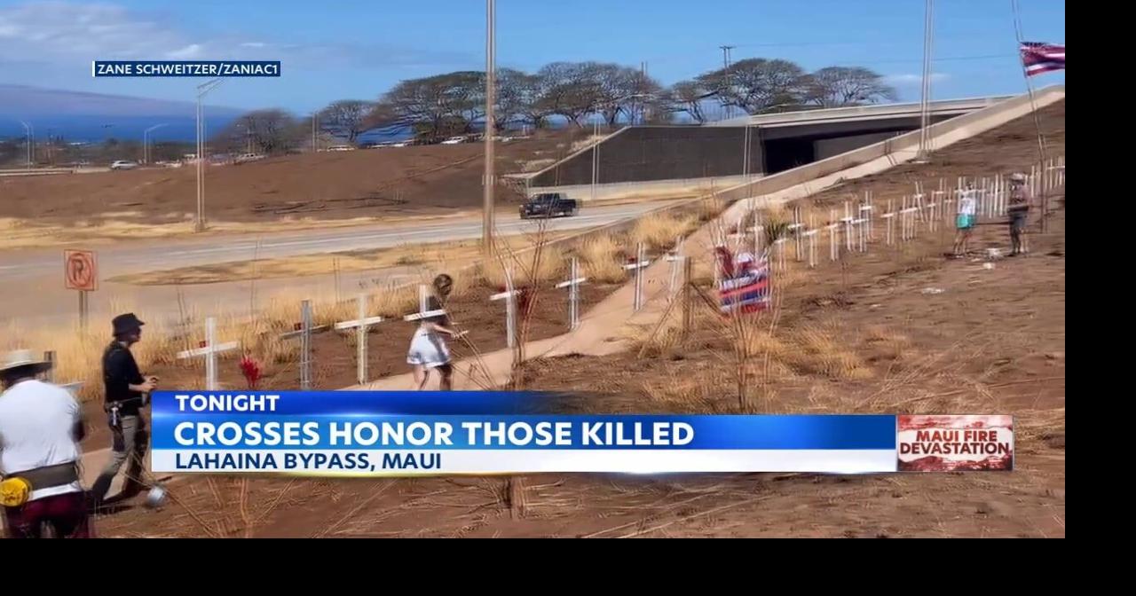 Lahaina fire victims honored with hundreds of crosses made by the ...