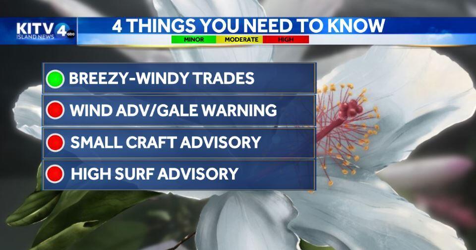 Saturday Morning Weather - Light Kona Winds, Mostly Dry Conditions, UV ...