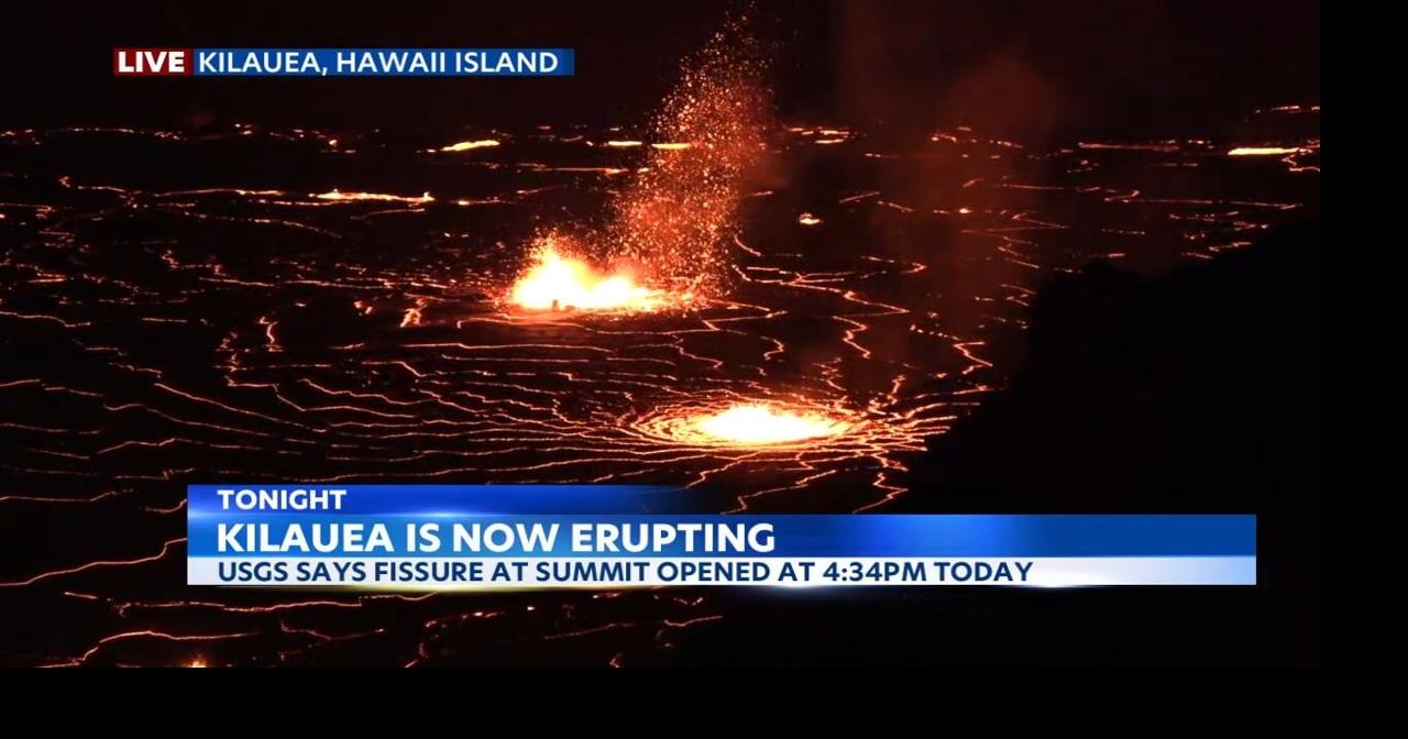 Kilauea Eruption Day 1: Nighttime view of volcano activity | News ...