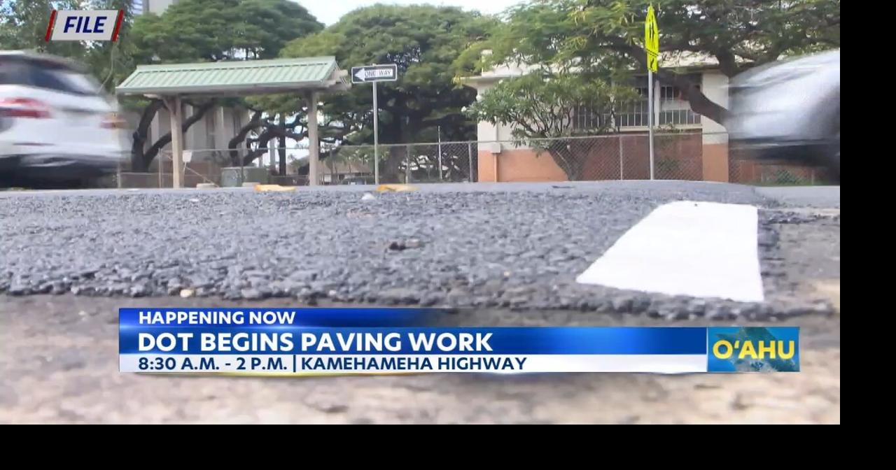 Speed table installation is expected tp wrap up on Kamehameha Hwy ...