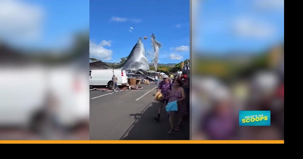 Woah! Tents Go Flying at the Swap Meet | Island Life Live | kitv.com