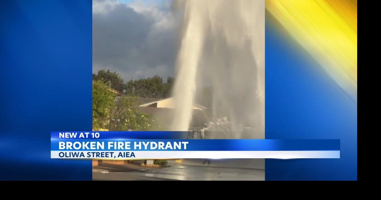 Broken fire hydrant causes a geyser in Aiea | Video | kitv.com