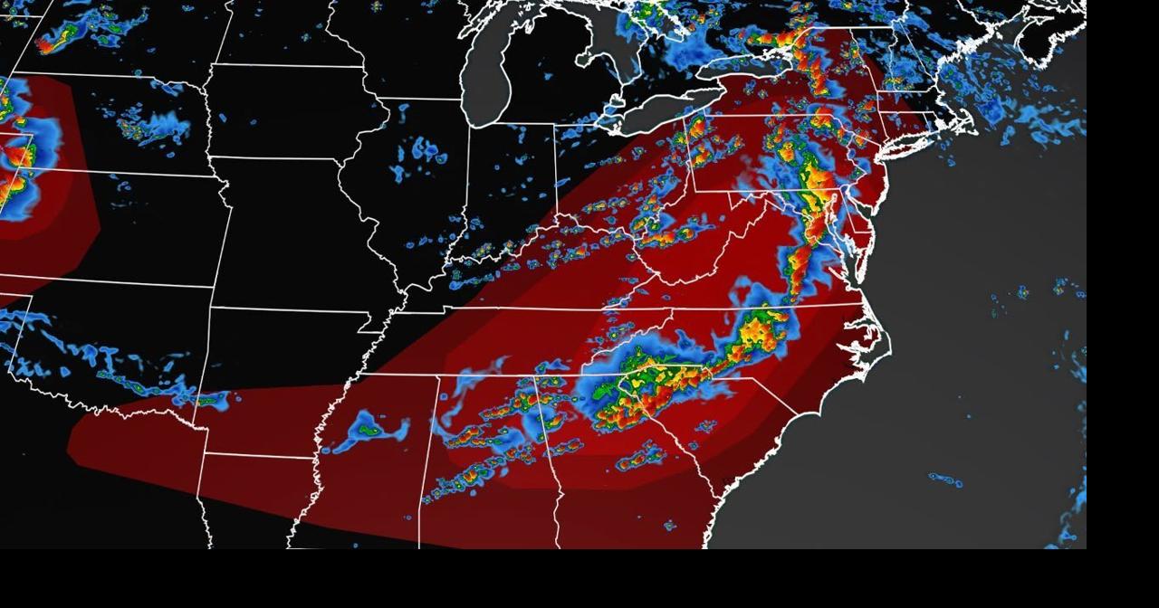 Severe thunderstorm outbreak with hurricane-force wind gusts underway ...