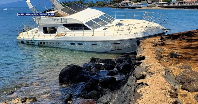 Frustration mounts over motor boat stuck near sacred site in West Maui ...