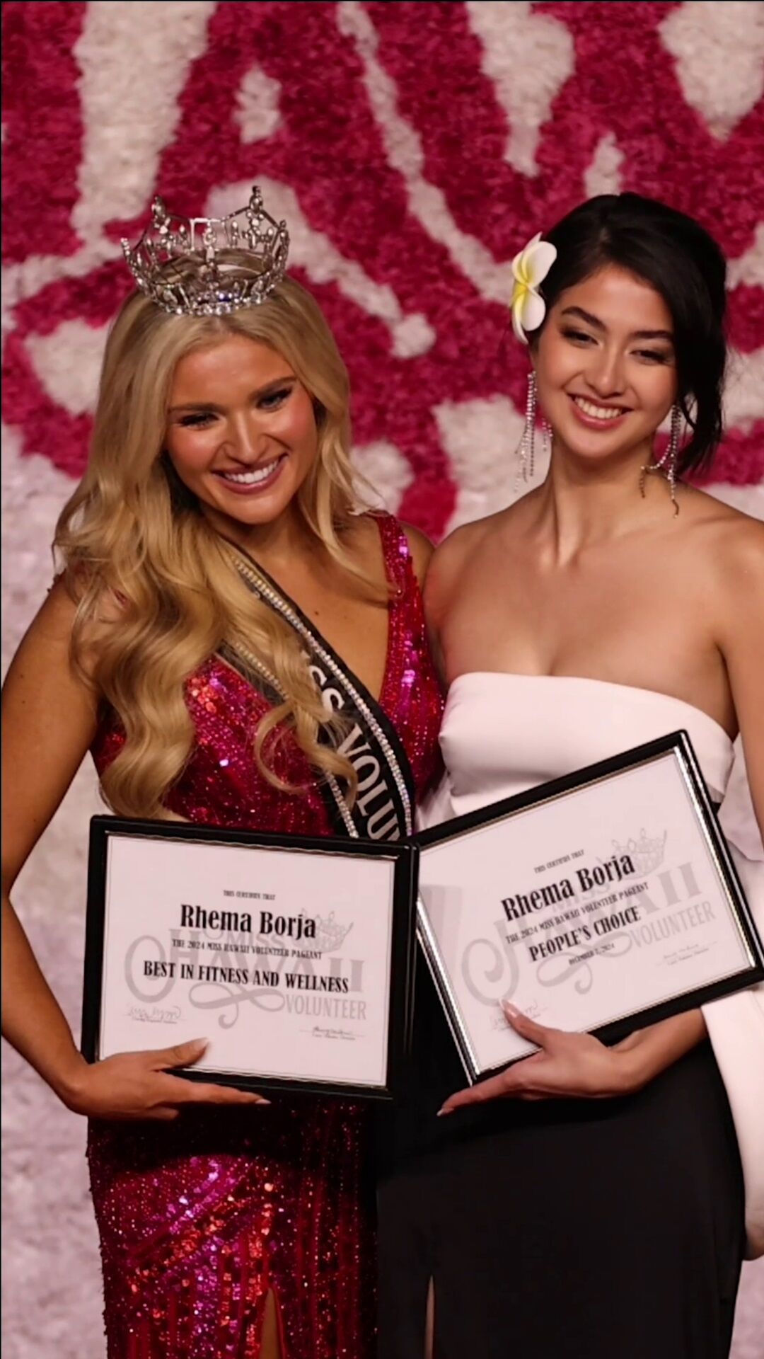 Asianna Saragosa-Torres and Thayleah Hall crowned Miss Hawaii Volunteer ...
