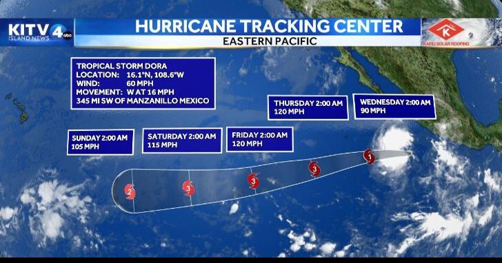 TRACKING DORA: Tropical Storm Dora continues to intensify, located in ...
