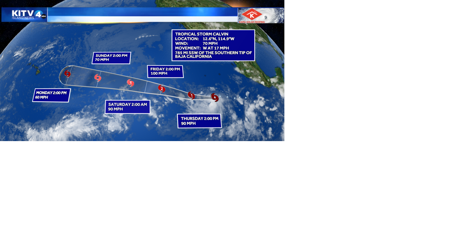 HURRICANE TRACKING | Tropical Storm Calvin gains strength as it moves ...