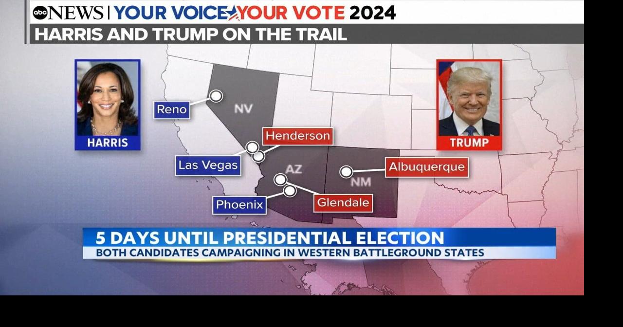 Harris and Trump campaign in western states with the 2024 Elections ...