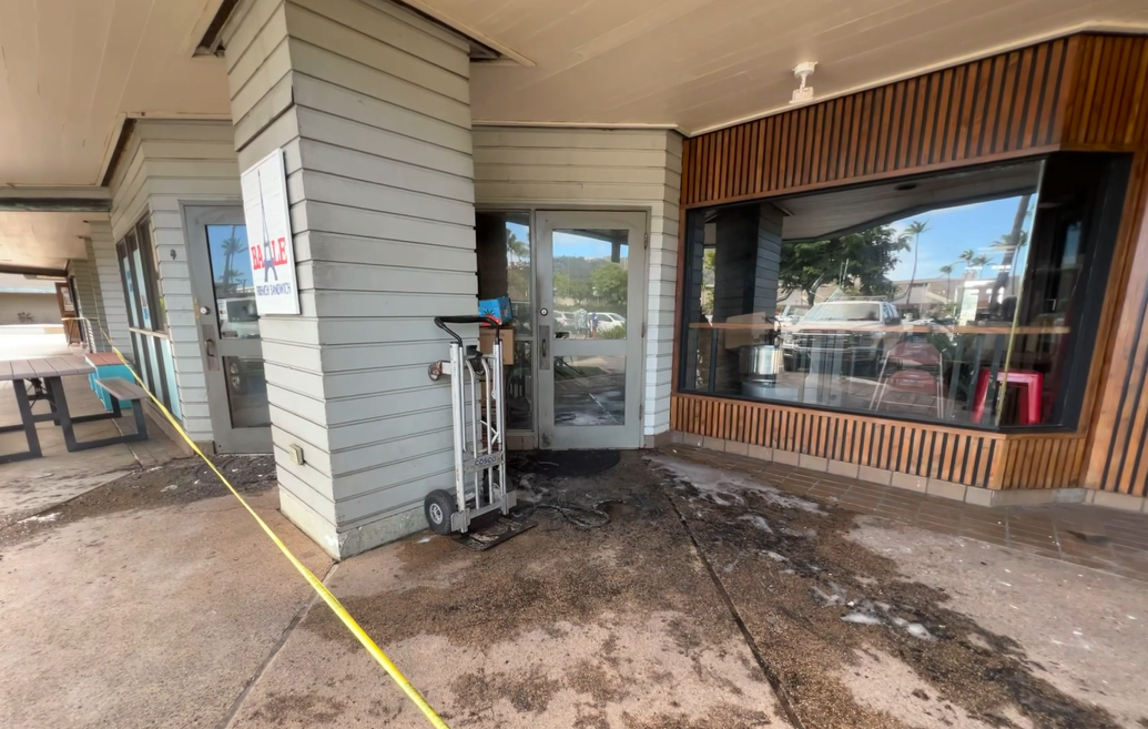 Firefighters extinguish a fire at a shop in Hawaii Kai | Local | kitv.com
