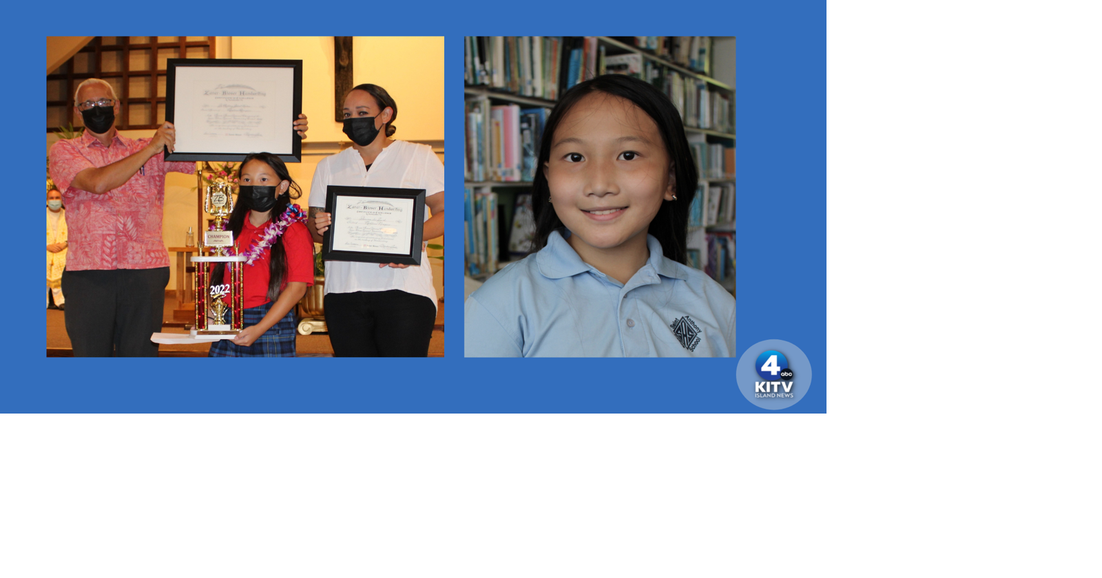 Kailua 4th grader wins national championship in cursive writing contest ...