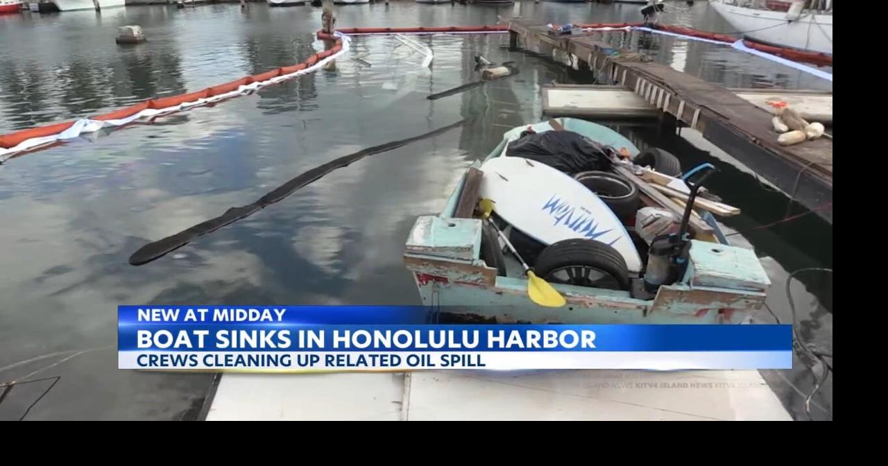 Boat sinks in Ala Wai Boat Harbor; Coast Guard on scene for oil spill ...