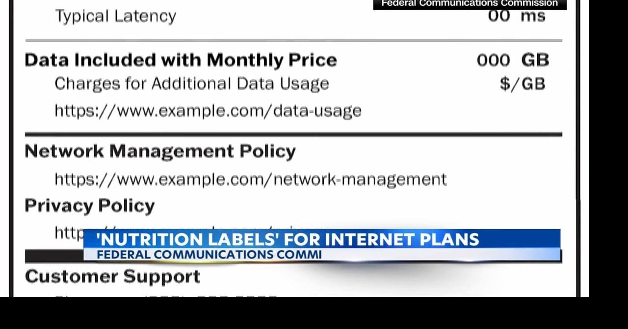 Federal Communications Commission is requiring new labels that resemble ...