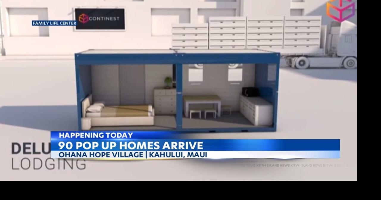 90 modular pop-up homes arrive on Maui for Lahaina fire survivors ...