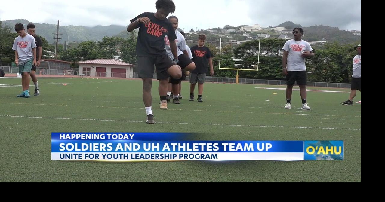 Soldiers and UH Football players unite for youth impact program at Fort ...