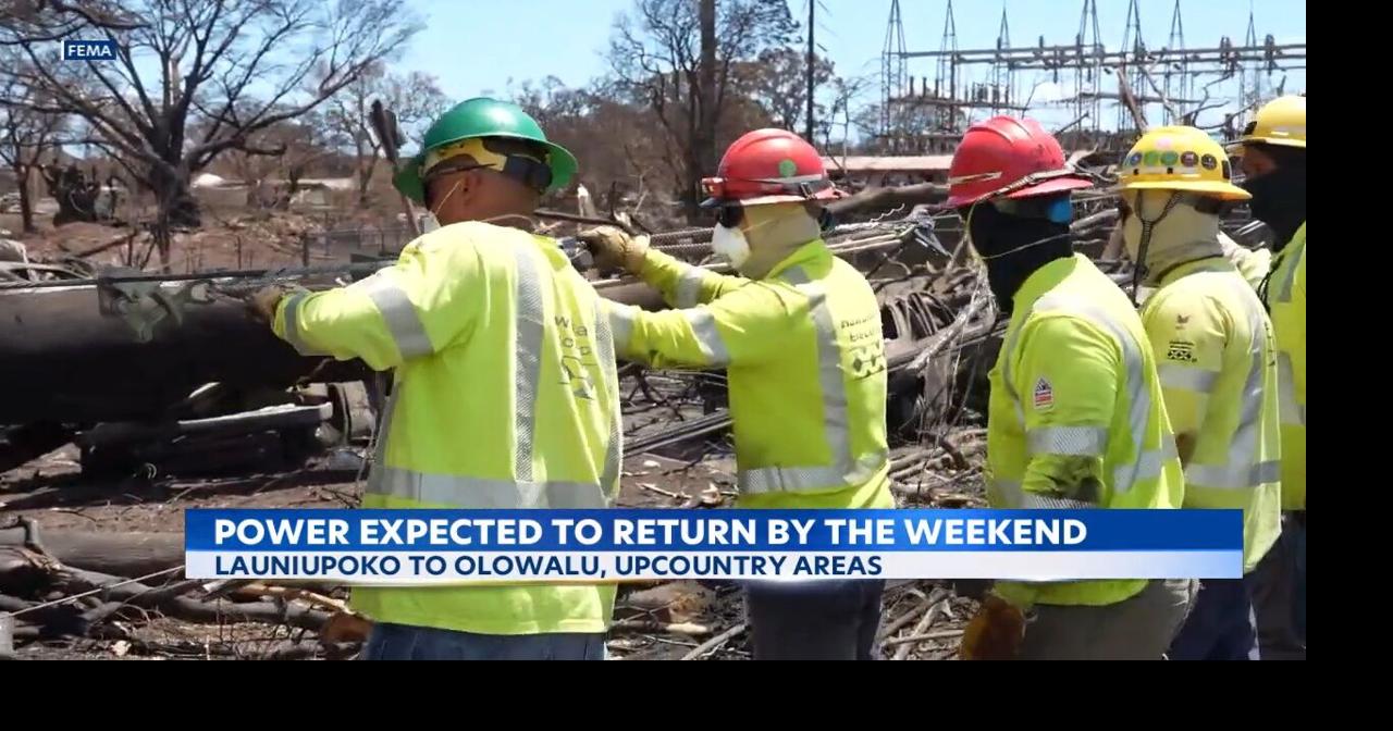 Restoration efforts continue across Maui, over 90% of Maui customers ...