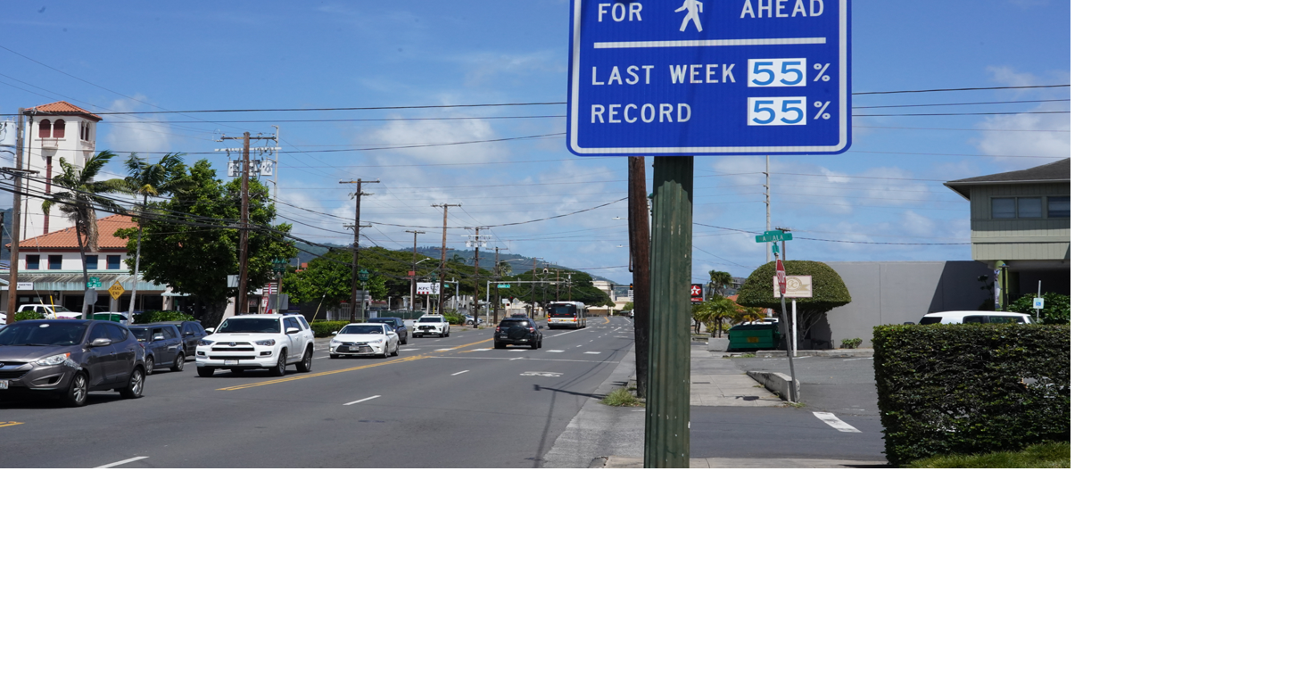 Honolulu installs new signs reporting how many people stopped for ...