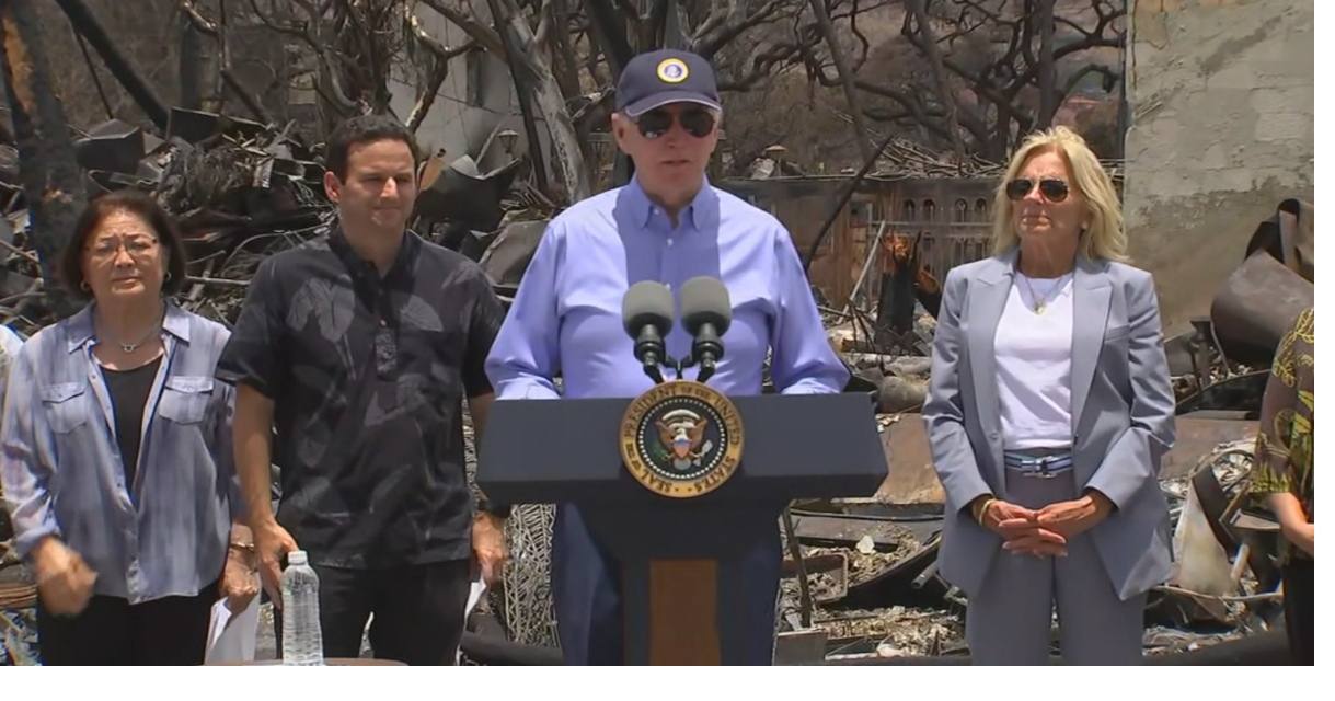‘As long as it takes’: Biden vows support for fire-ravaged Maui as search efforts continue ...