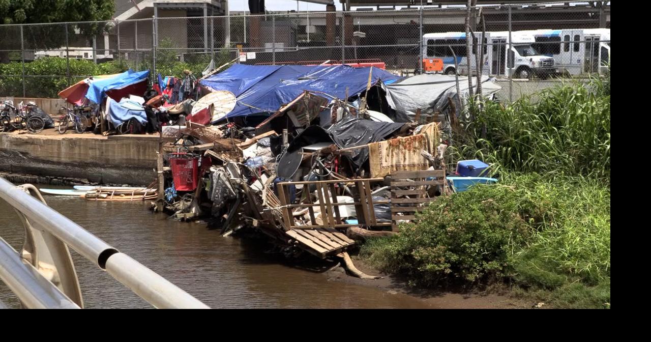 City officials working to mitigate homeless encampment near Kalihi ...