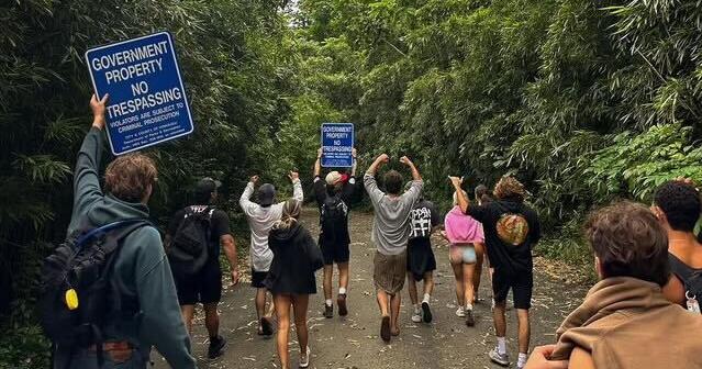 Two Navy sailors arrested for throwing metal railing over edge of Haiku ...