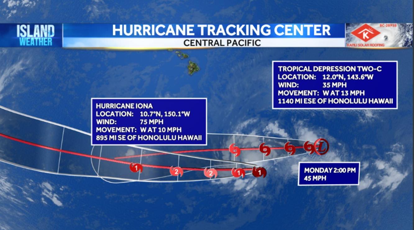 Hurricane Iona becomes first hurricane of 2025 Central Pacific season ...
