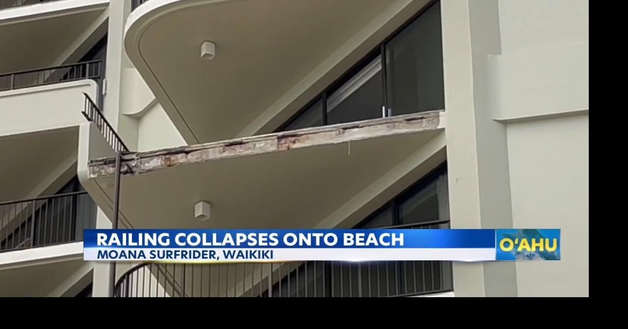 Hotel balcony railing collapse investigated at Waikiki Beach | Video ...