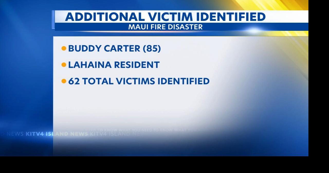 Maui Police Publicly Identify 85 Year Old Buddy Carter Of Lahaina As