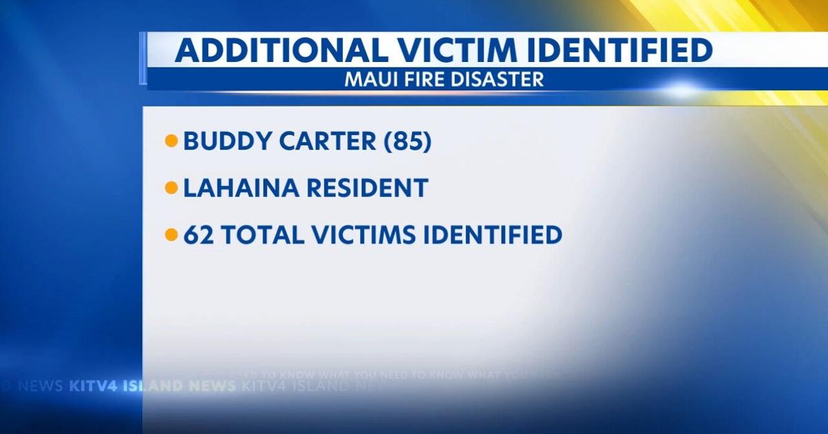 Maui Police Publicly Identify 85 Year Old Buddy Carter Of Lahaina As